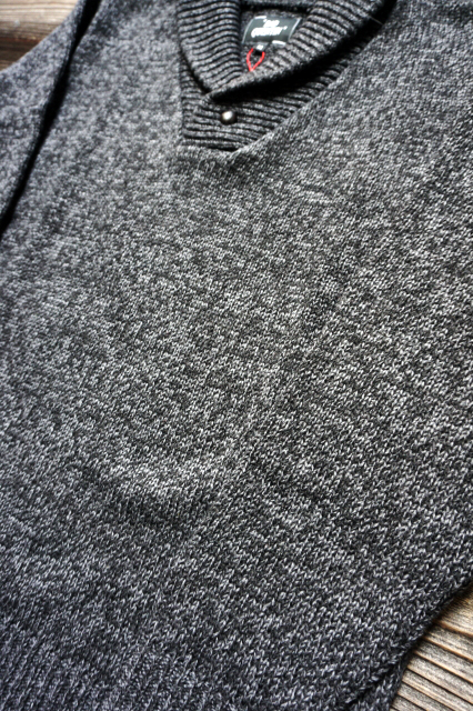 BAD QUENTIN SHAWL COLLAR KNIT BLACK B.S.W. market place