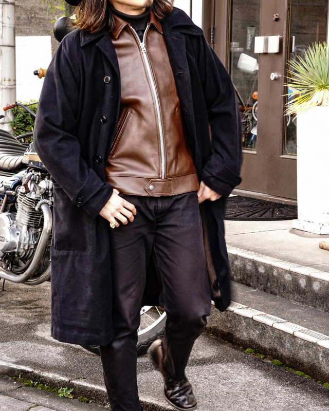 ADDICT CLOTHES JAPAN "ACVM" ACV-CT01FN SINGLE DISPATCH COAT BLACK B.S.W ...